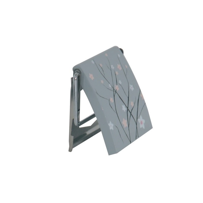 Porte Rouleau Papier Wc Mural MDF & Inox JARDIN JAPONAIX Gris MSV