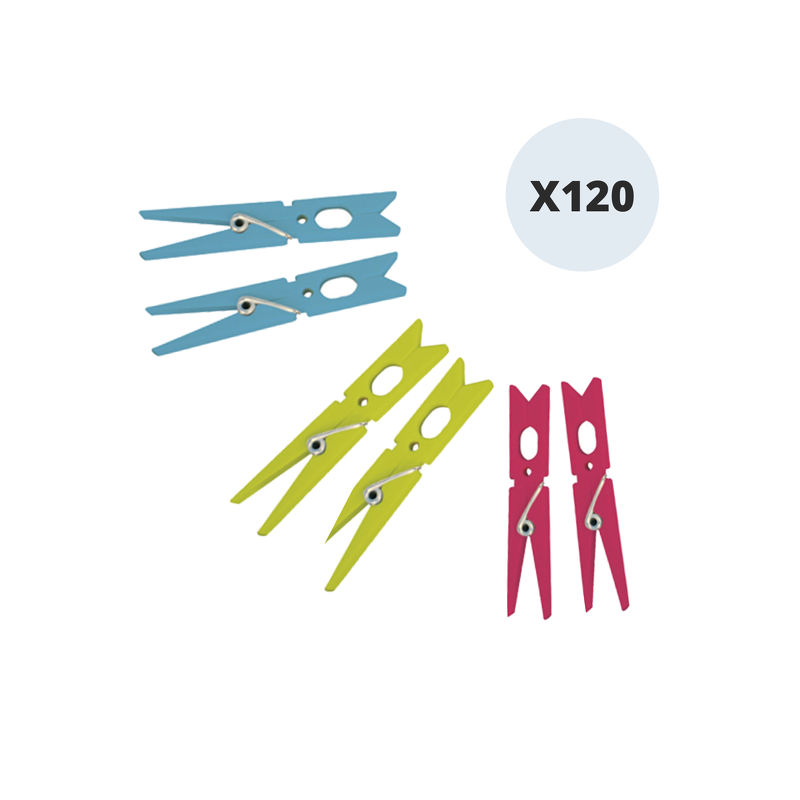 Lot de 120 pinces à linge plastique MSV Lot de 120 pinces à linge plastique MSV